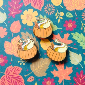 Pumpkin Spice Hard Enamel Pin // Fall Autumn Pumpkin Spice Latte Lapel ...