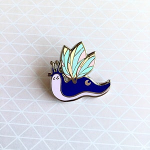 Fairy Slug Hard Enamel Pin // Cute Fairy Pin // Fairy Animal Lapel ...