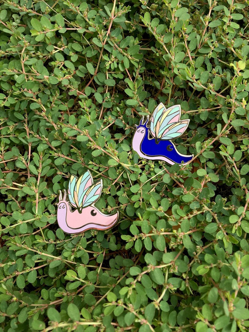 Fairy Slug Hard Enamel Pin // Cute Fairy Pin // Fairy Animal | Etsy