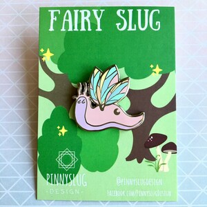 Fairy Slug Hard Enamel Pin // Cute Fairy Pin // Fairy Animal Lapel ...