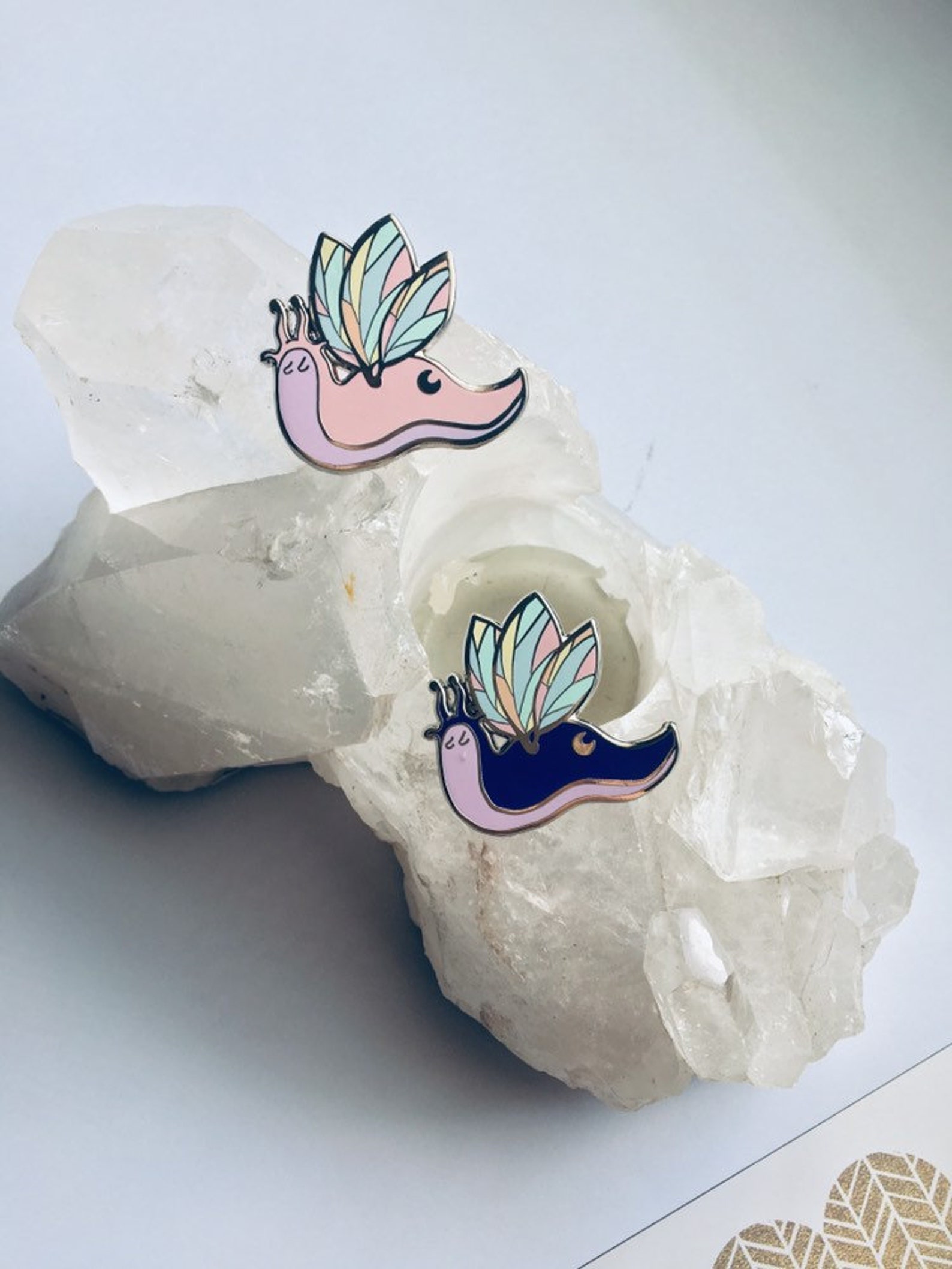 Fairy Slug Hard Enamel Pin // Cute Fairy Pin // Fairy Animal | Etsy