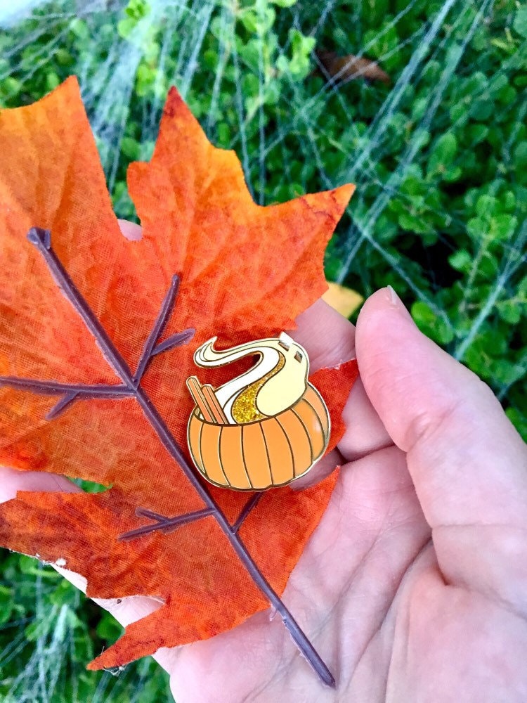 Pumpkin Spice Hard Enamel Pin // Fall Autumn Pumpkin Spice - Etsy
