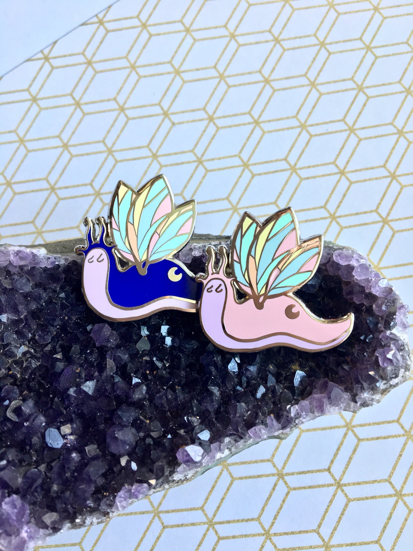Fairy Slug Hard Enamel Pin // Cute Fairy Pin // Fairy Animal | Etsy