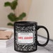 Custom Teacher Mug // Composition Notebook Black and White Marble ...