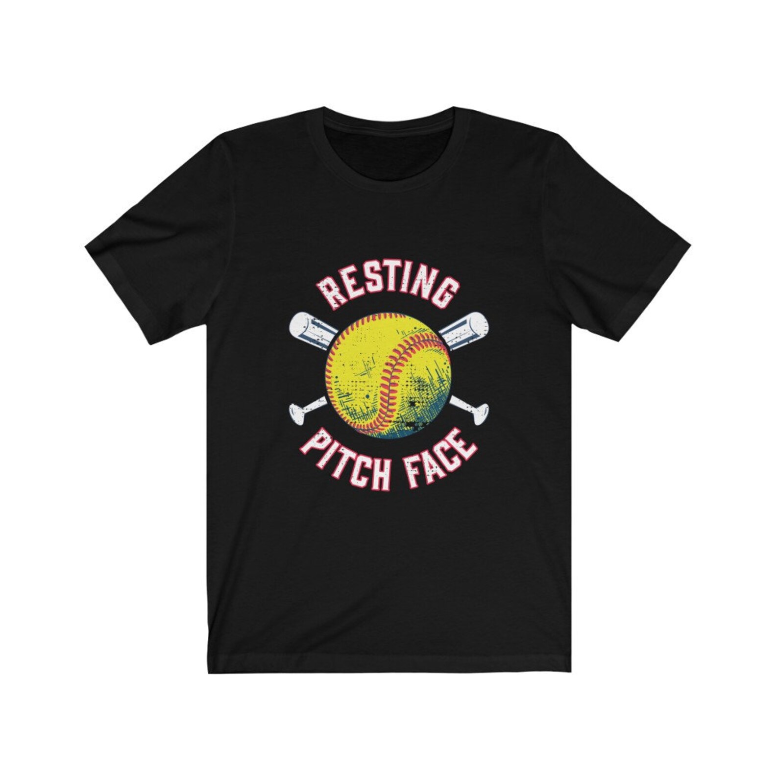 Softball T-shirt - Resting Pitch Face - Fast Pitch - Pitcher Gift - Etsy