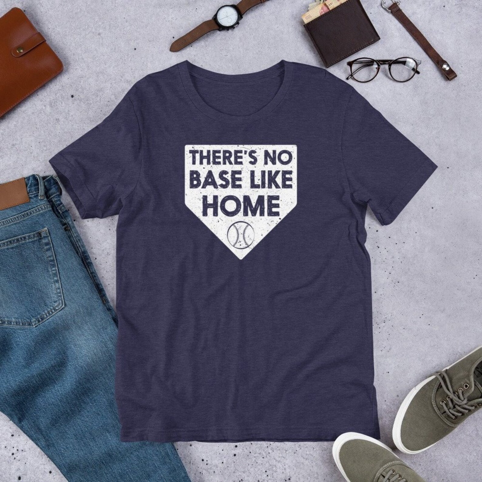 There's No Base Like Home Baseball T-shirt - Etsy