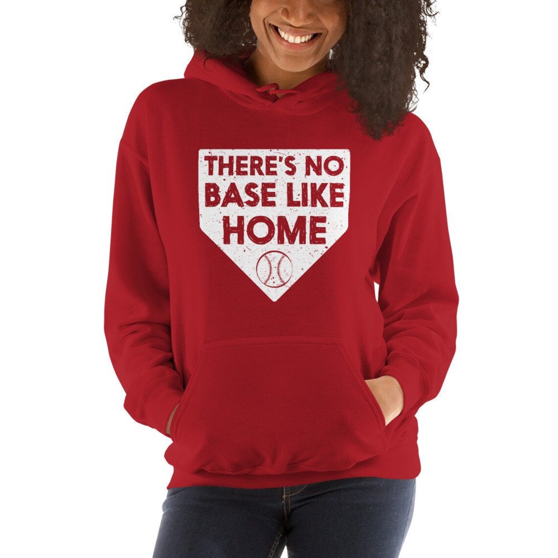 There's No Base Like Home Baseball Hoodie Sweatshirt - Etsy