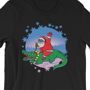 See You Later Alligator Riding Santa Christmas Short-sleeve - Etsy