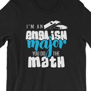 English Major Gift, English Major Graduation, Short-sleeve Unisex T ...