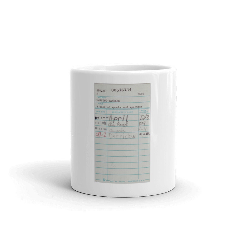 Library Ephemera, Book Circulation Card, Book Lovers Gift, Mug - Etsy