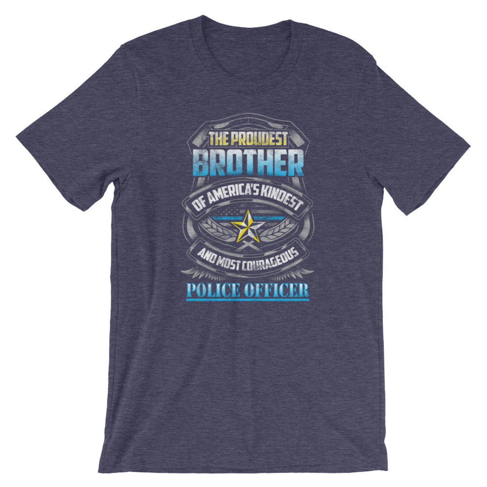 Police Badge Shirt for Proud Cop Brother Short-sleeve Unisex - Etsy