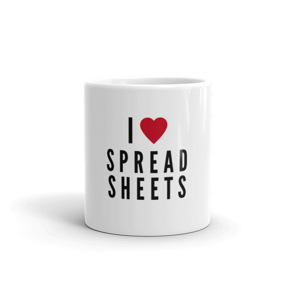 I Love Spreadsheets Business and Data Analyst Gift Mug - Etsy