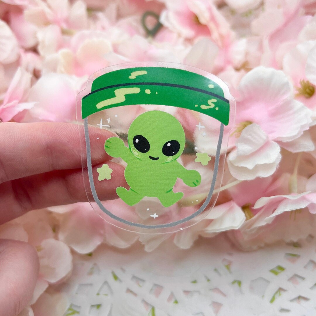 Alien Container ~ CLEAR Sticker - Etsy