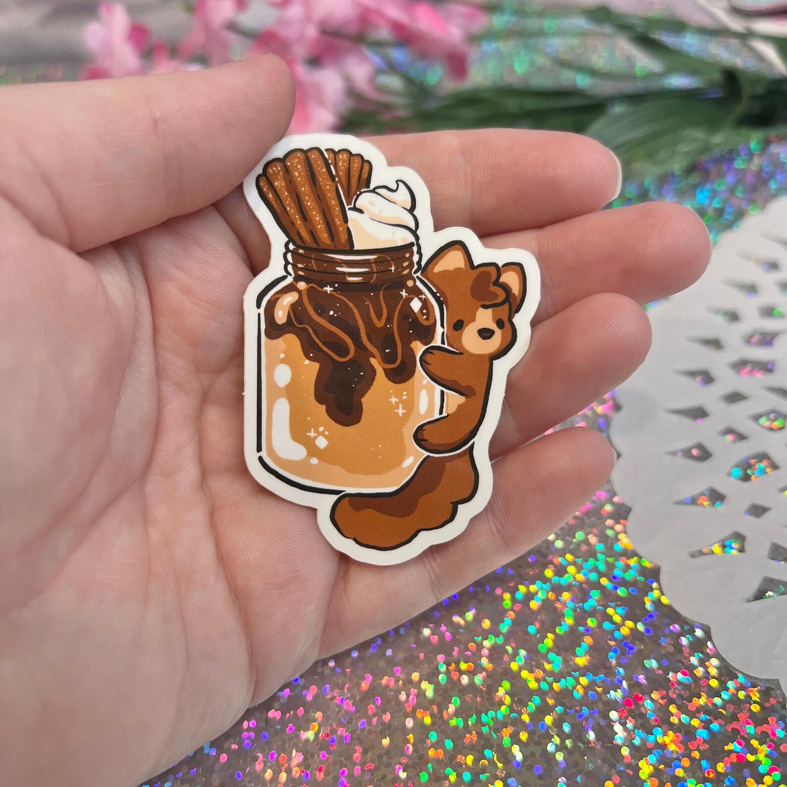 Churro Coffee Cat ~ Sticker - Etsy