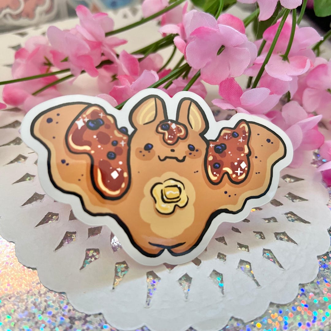 Blueberry Pancake Bat ~ Sticker - Etsy