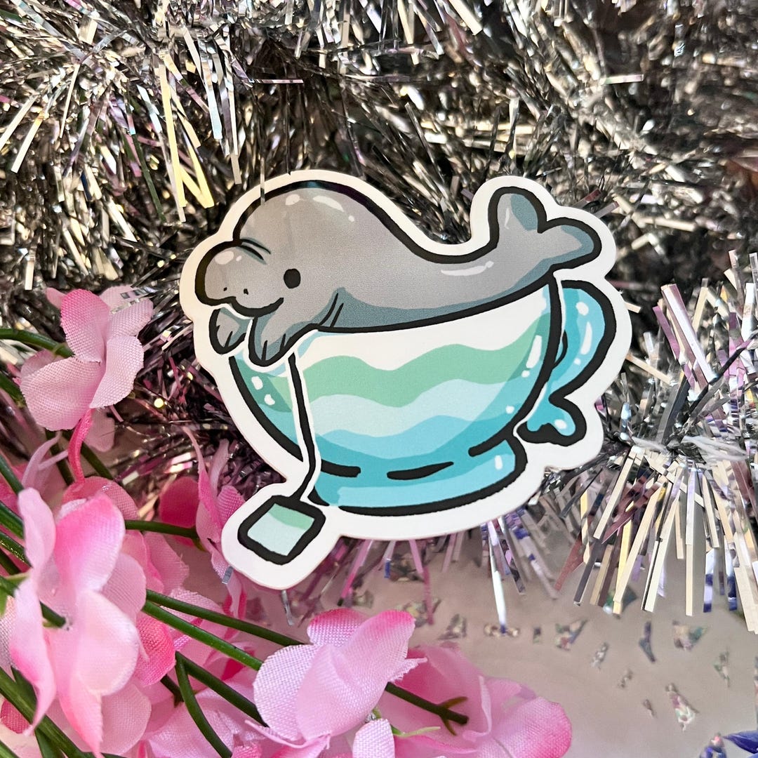 Manatee Tea :) ~ Sticker - Etsy