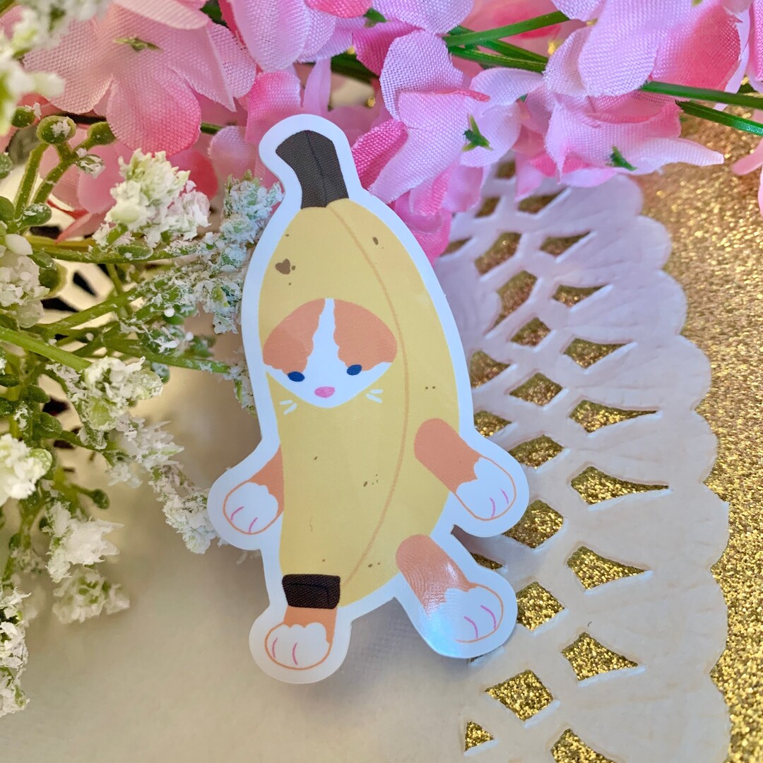 Banana Cat Sticker V.2 - Etsy
