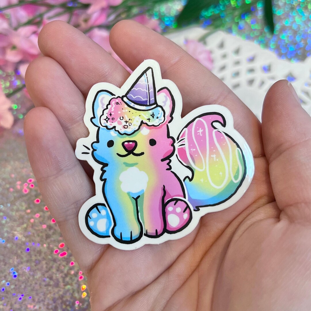 Snow Cone Fox ~ Sticker - Etsy