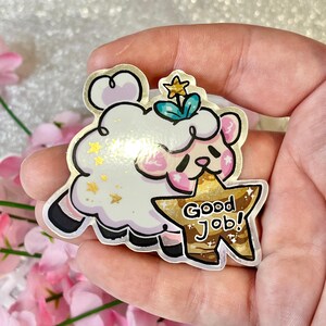 Good Job, Gold Star Sprout Mirror Metallic Sticker - Etsy