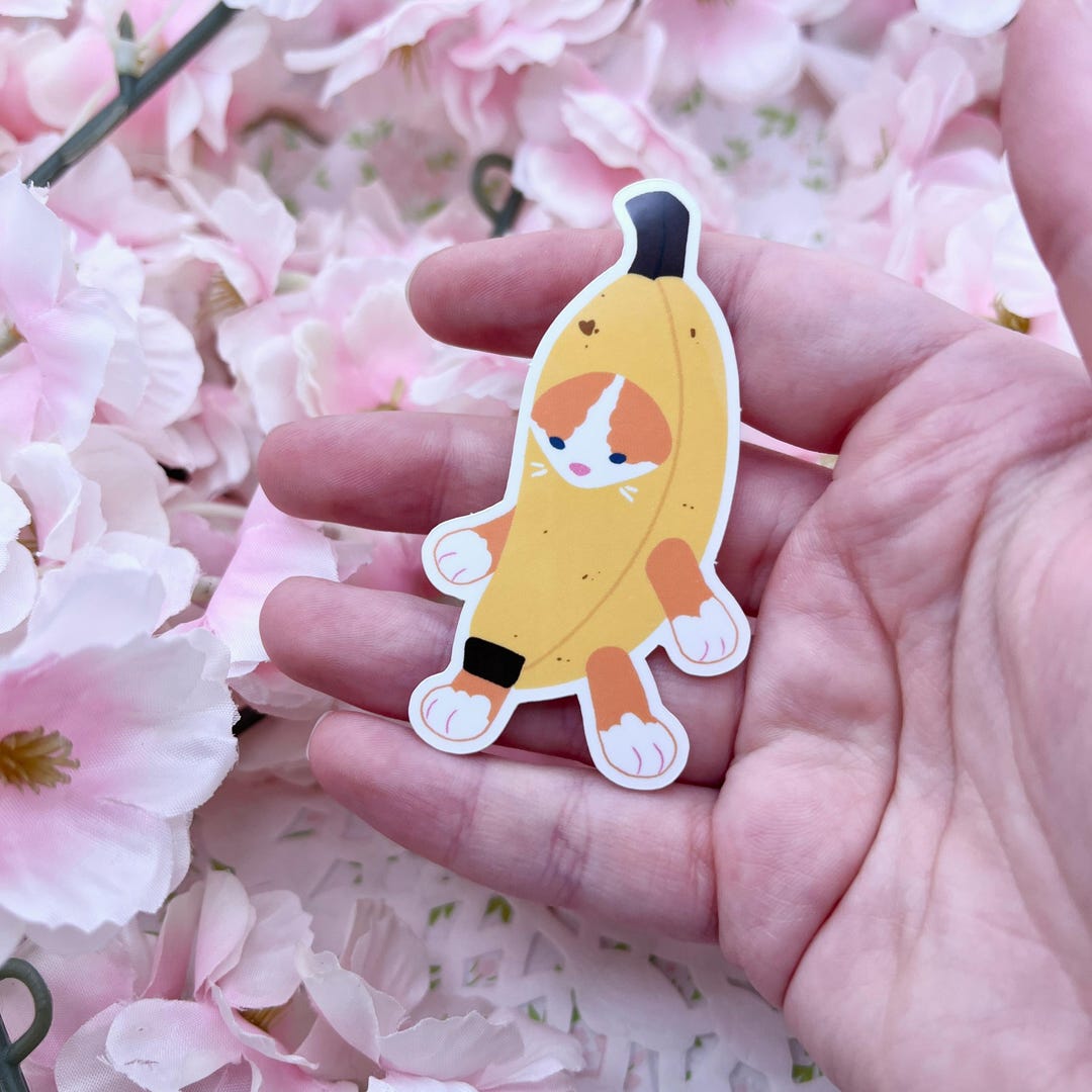 Banana Cat ~ Sticker V.2 - Etsy