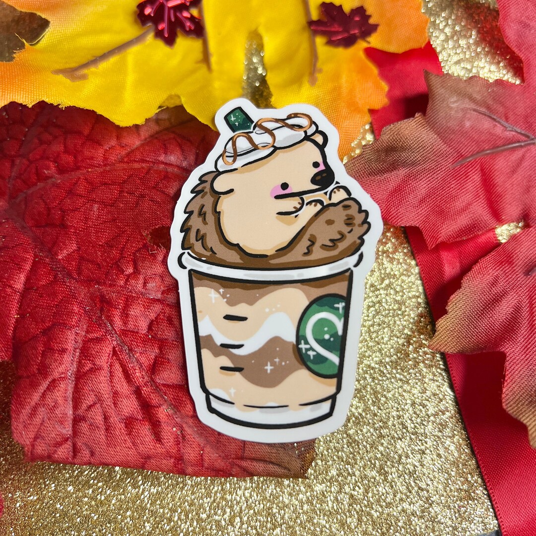 Hedgehog Frappe Sticker - Etsy