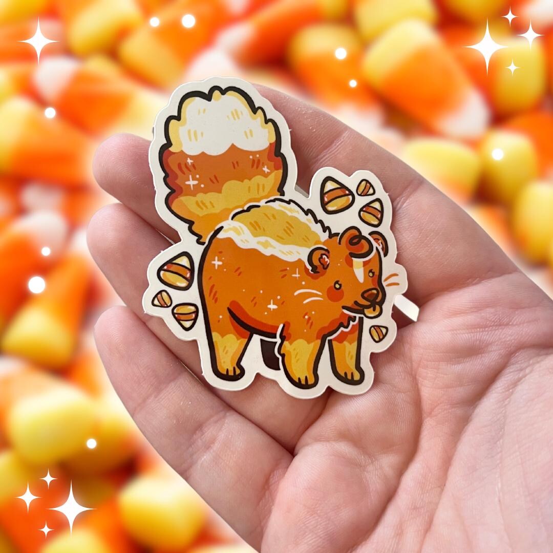 Candy Corn Skunk Sticker - Etsy