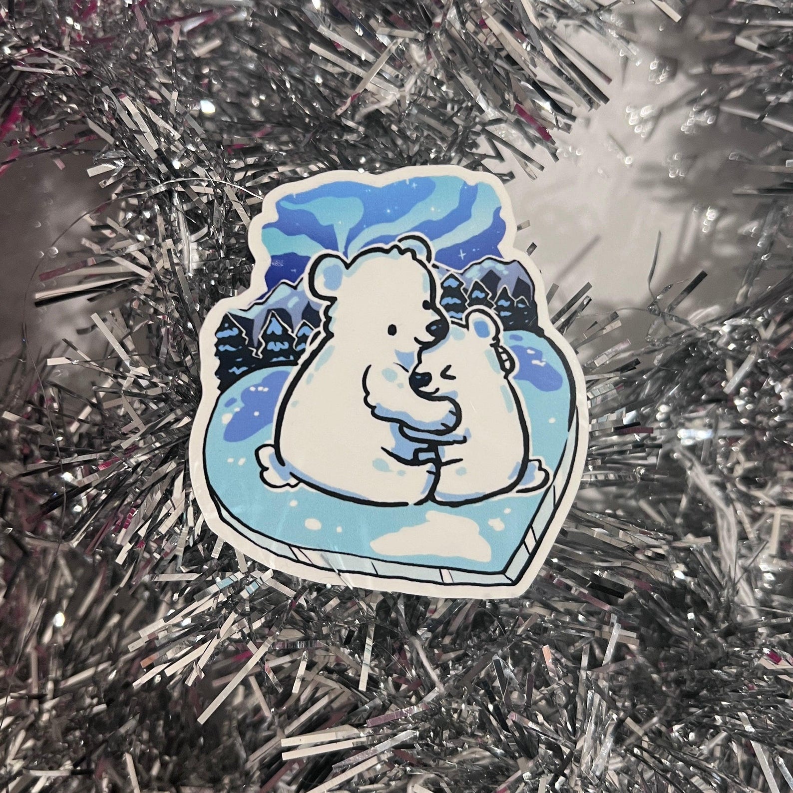 Polar Bear Hug Sticker - Etsy