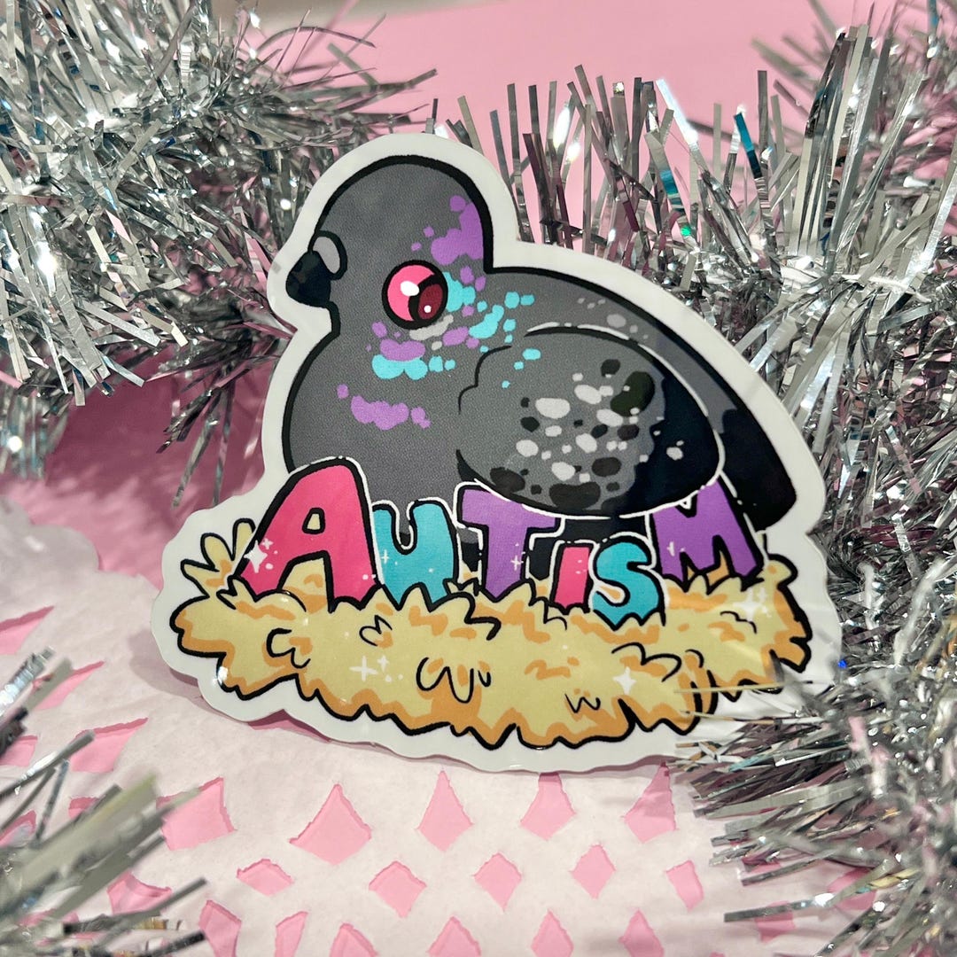 Autism Pigeon Sticker - Etsy