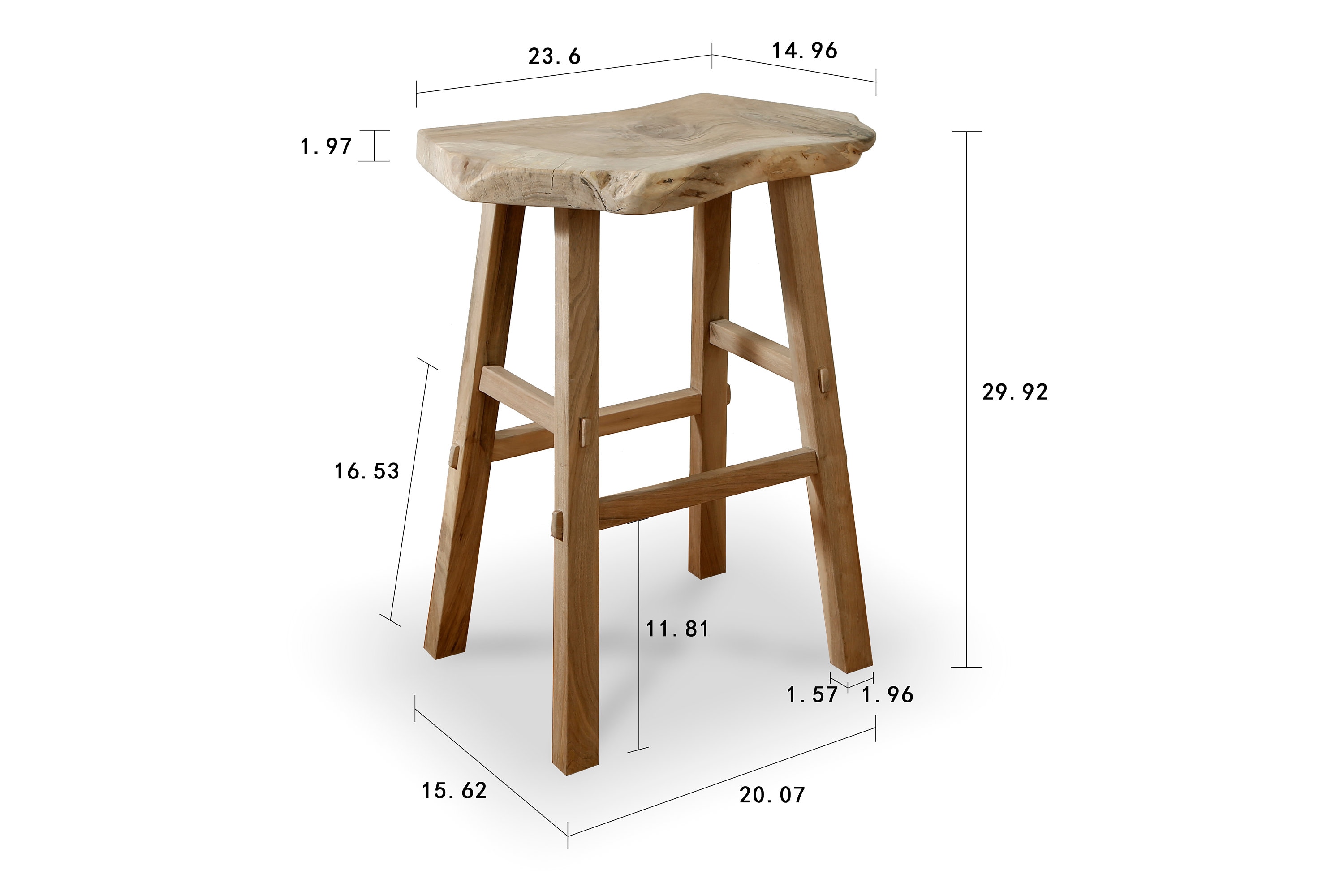 Live Edge Bar Stool Walnut Wood Natural(color & Size Vary) - Etsy