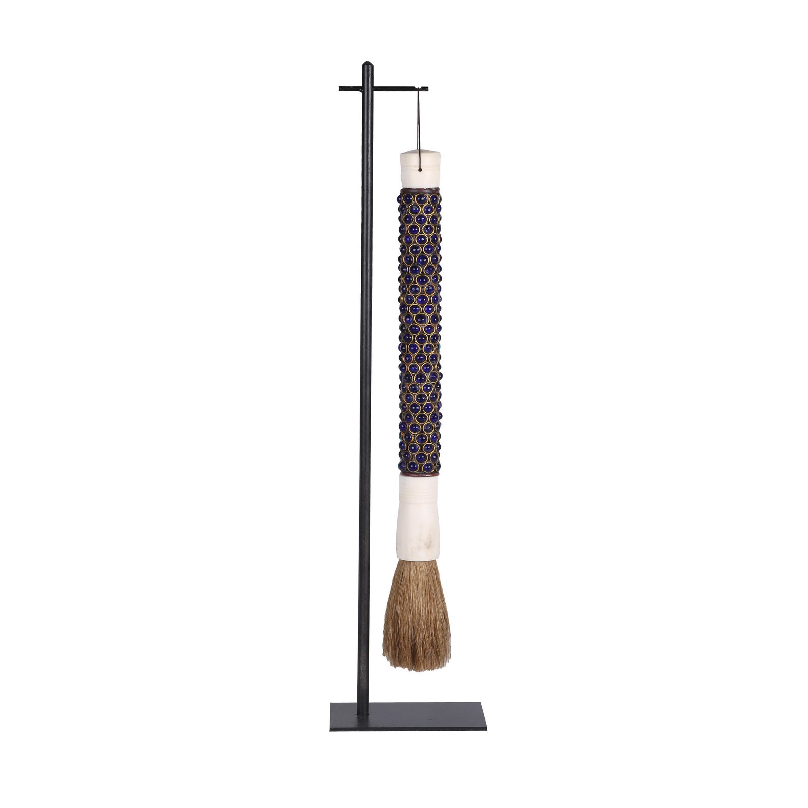Dark Blue Calligraphy Brush With Iron Stand - Etsy