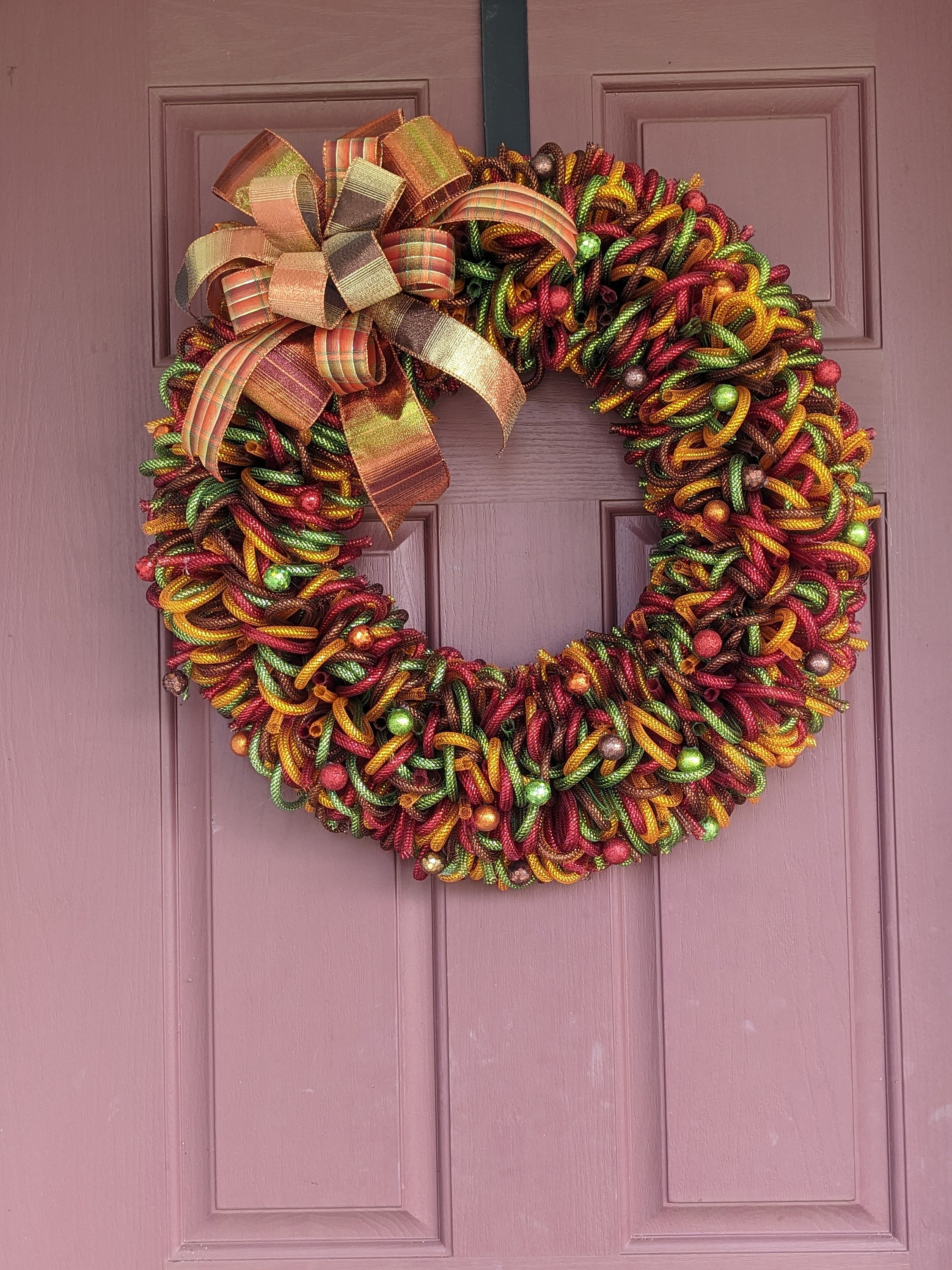 Autumn Wreath, Loop Wreath, Fall Decor, Thanksgiving Gift, Fall Colors ...