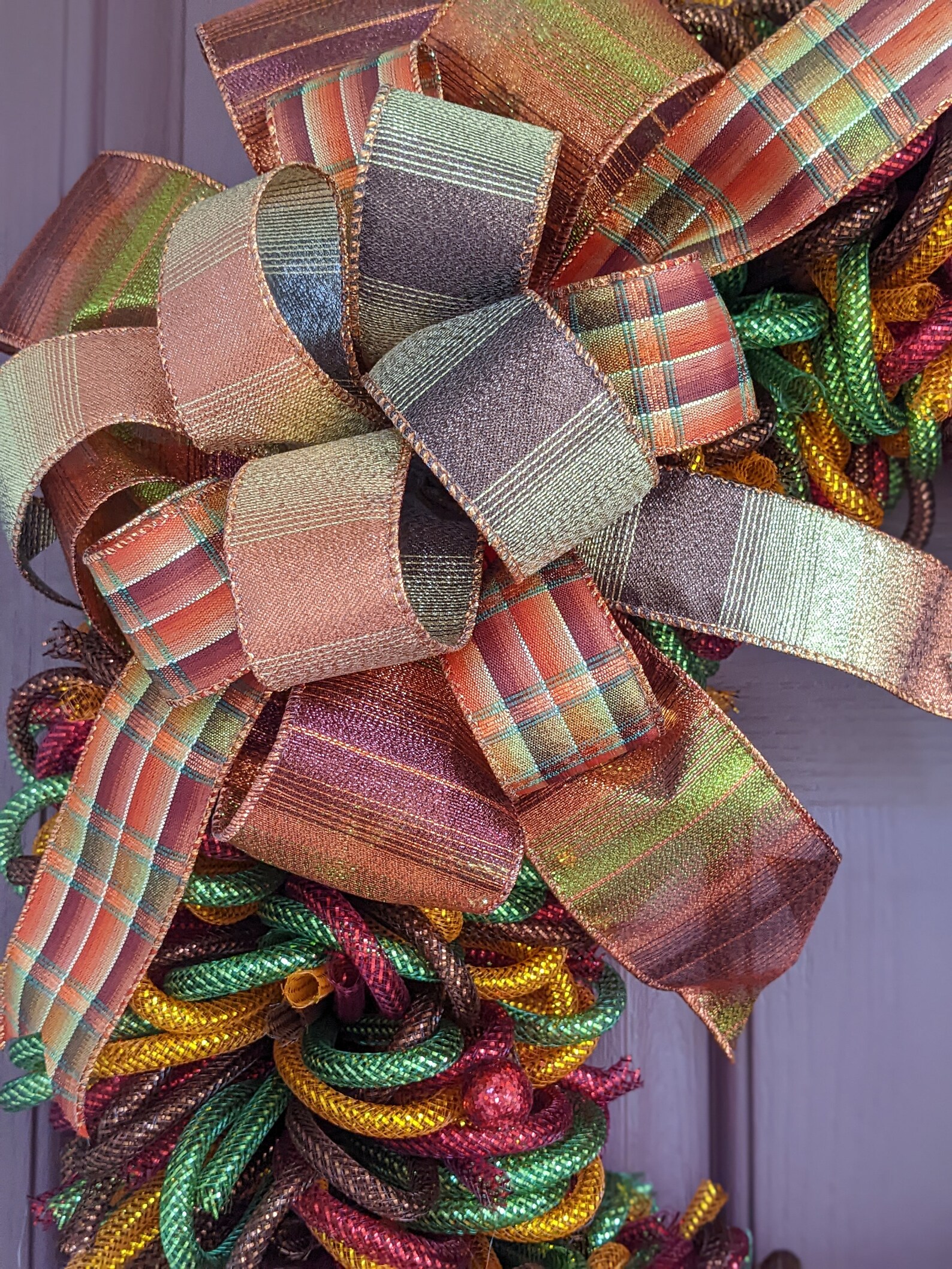 Autumn Wreath, Loop Wreath, Fall Decor, Thanksgiving Gift, Fall Colors ...