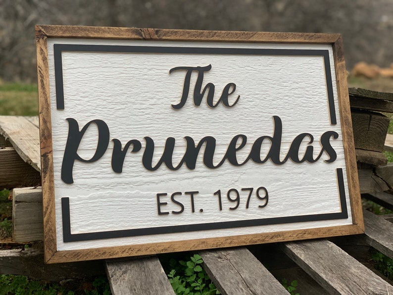 Wood 3D Name Sign, White Shiplap, 16x24 - Etsy