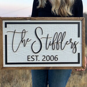 Wood 3D Name Sign, White Shiplap, 16x24 - Etsy