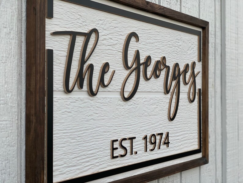 Wood 3D Name Sign, White Shiplap, 16x24 - Etsy