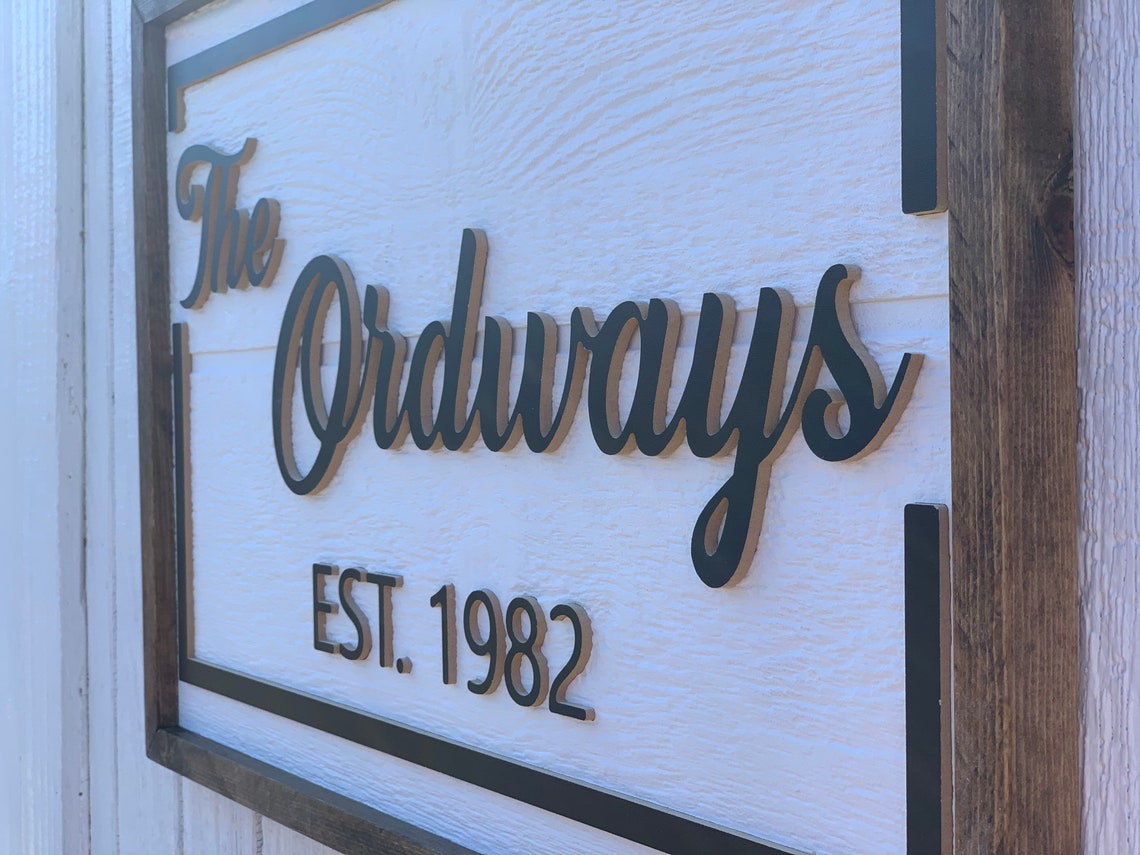 Wood 3D Name Sign, White Shiplap, 16x24 - Etsy