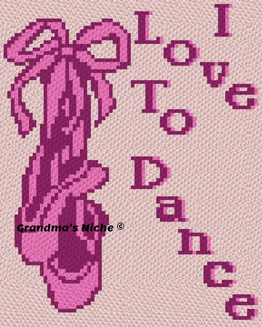 Dancing Shoes Crochet Blanket C2C Pattern Written | Etsy