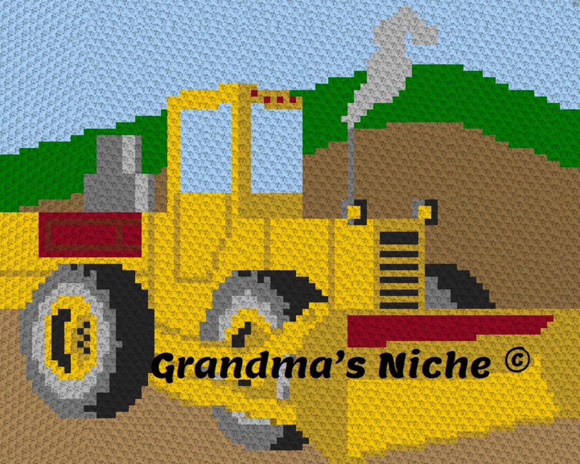 Bull Dozer - Crochet Blanket C2C Pattern, “written Instructions ...