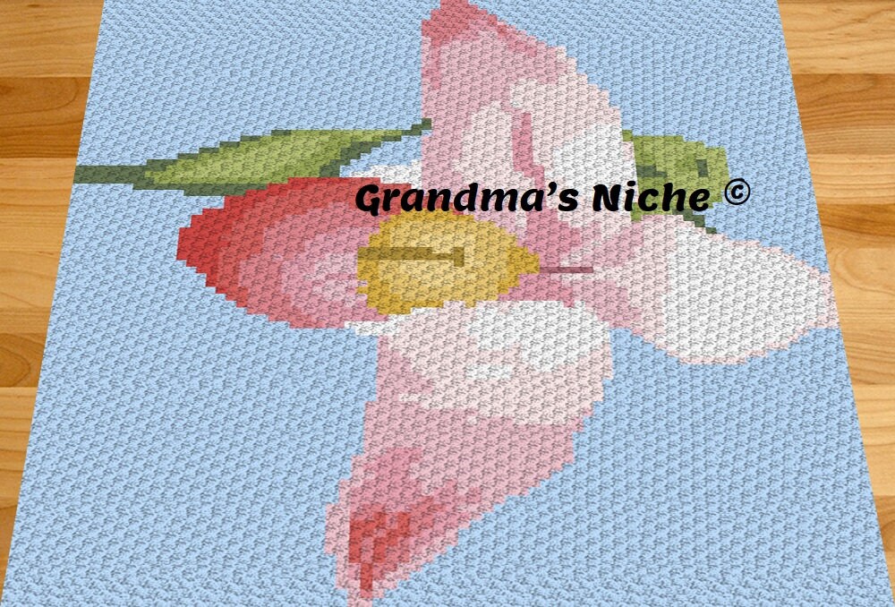 Orchid Crochet Blanket C2C Pattern Written instructions | Etsy