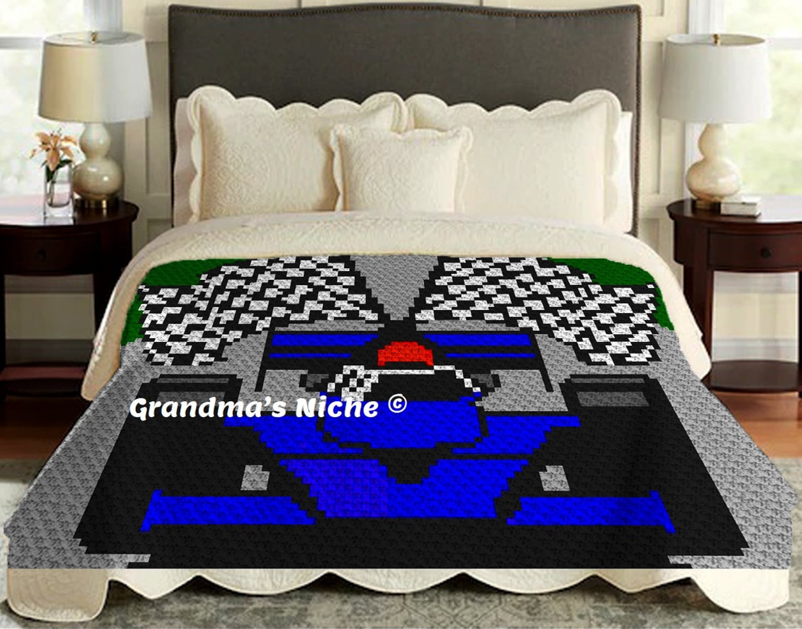 Race Car - Crochet Blanket C2C Pattern, “written Instructions ...