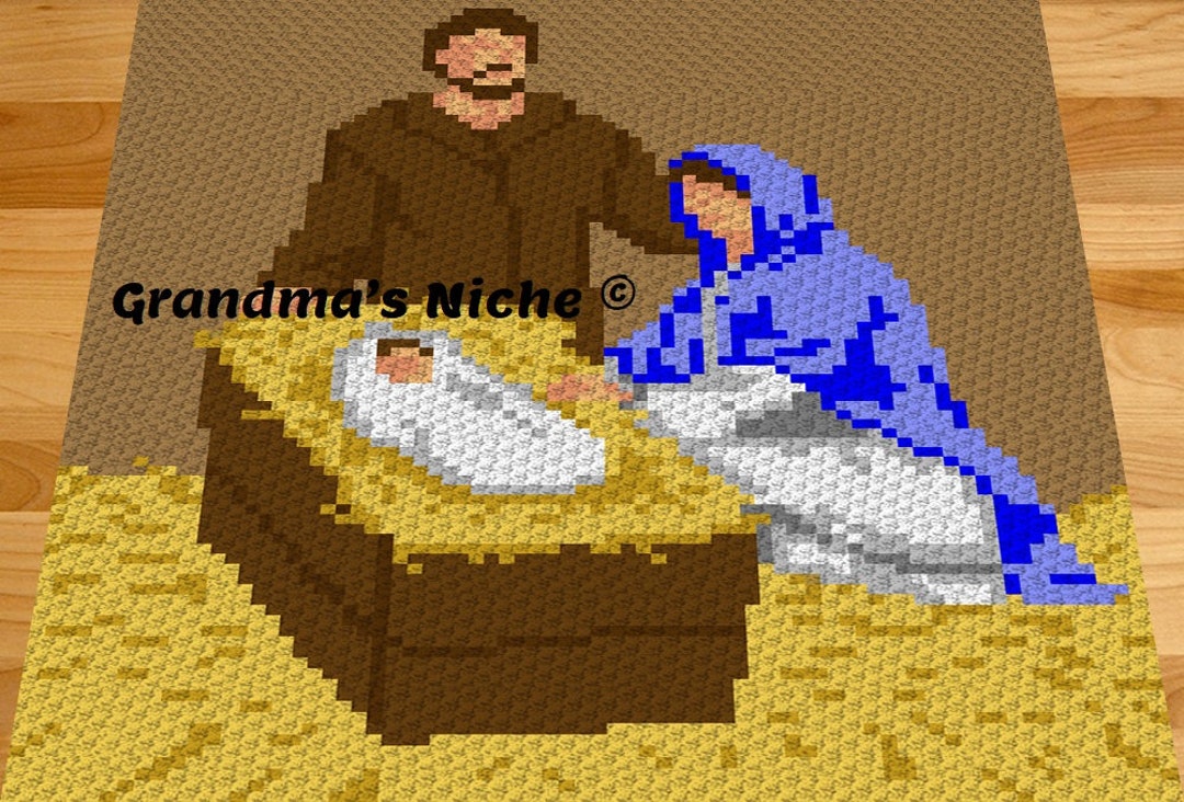 Nativity - Crochet Blanket C2C Pattern, “written Instructions ...