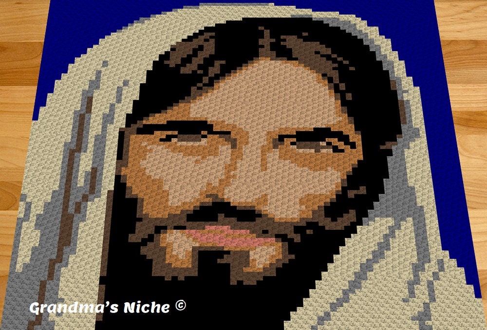 Jesus Crochet Blanket C2C Pattern written Instructions - Etsy