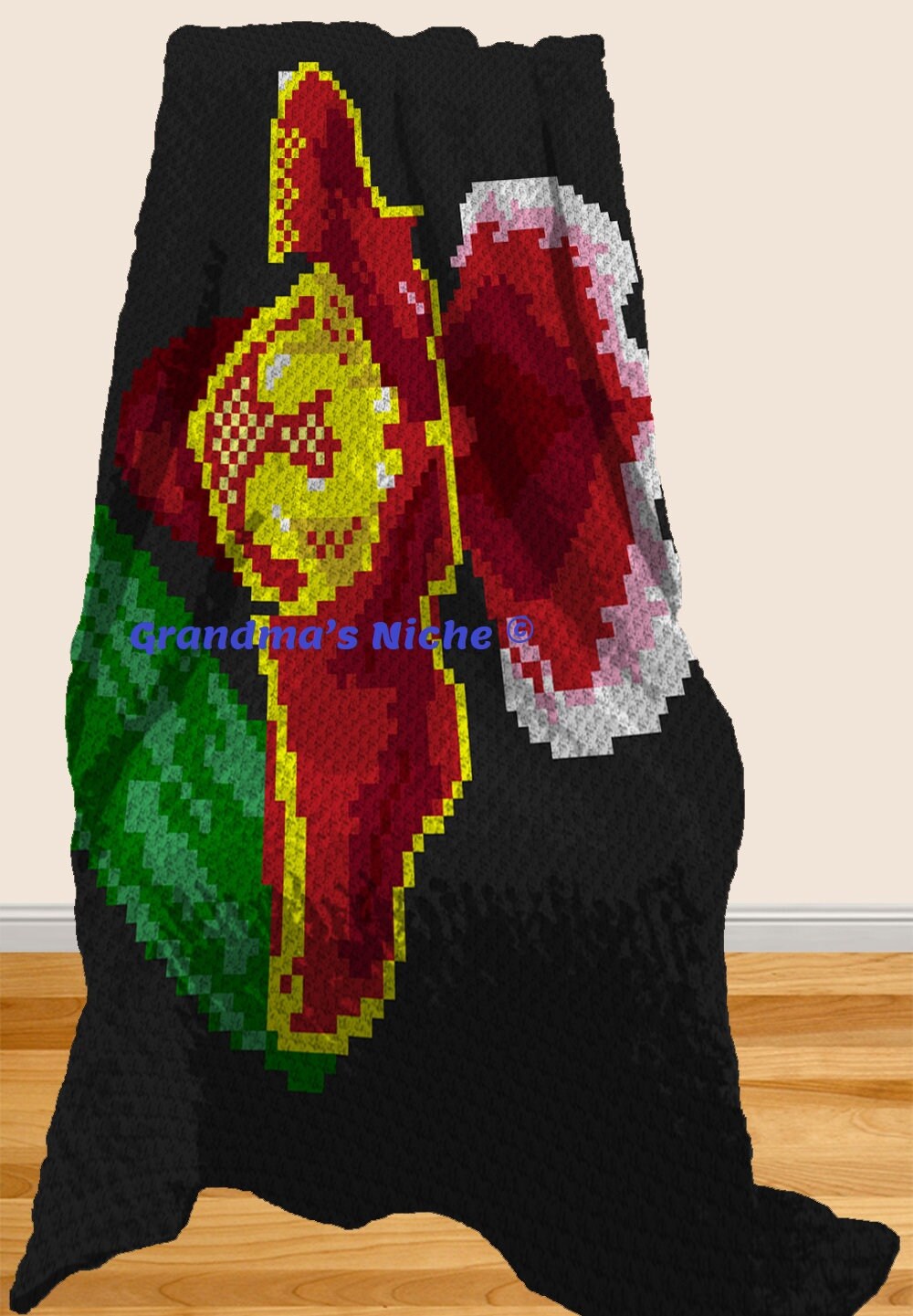 Paphiopedilum Orchid Crochet Blanket C2C Pattern Written | Etsy
