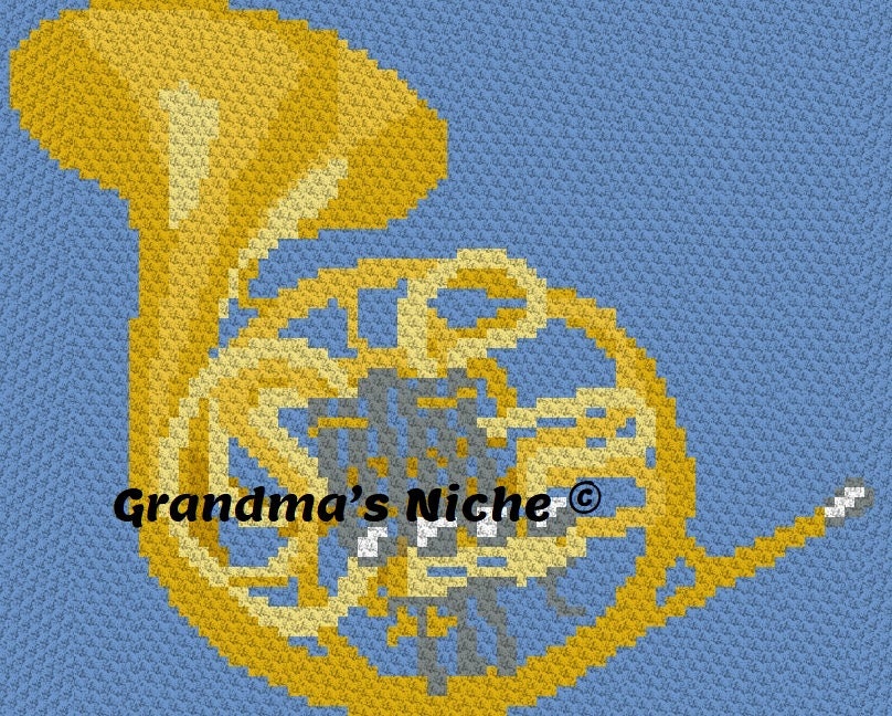 French Horn - Crochet Blanket C2C Pattern, “written Instructions ...