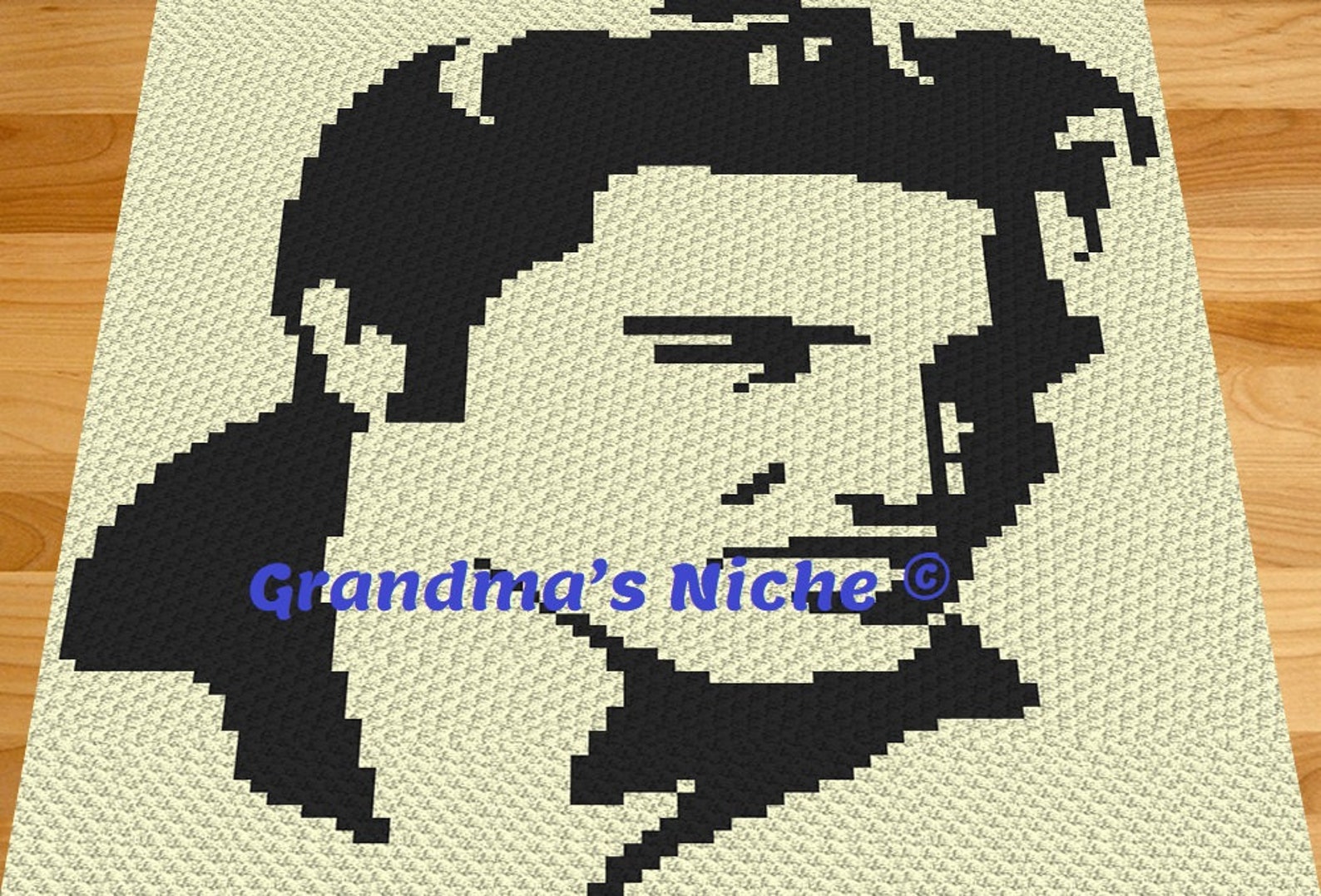 Elvis Silhouette Crochet Blanket C2C Pattern, Written Instructions ...