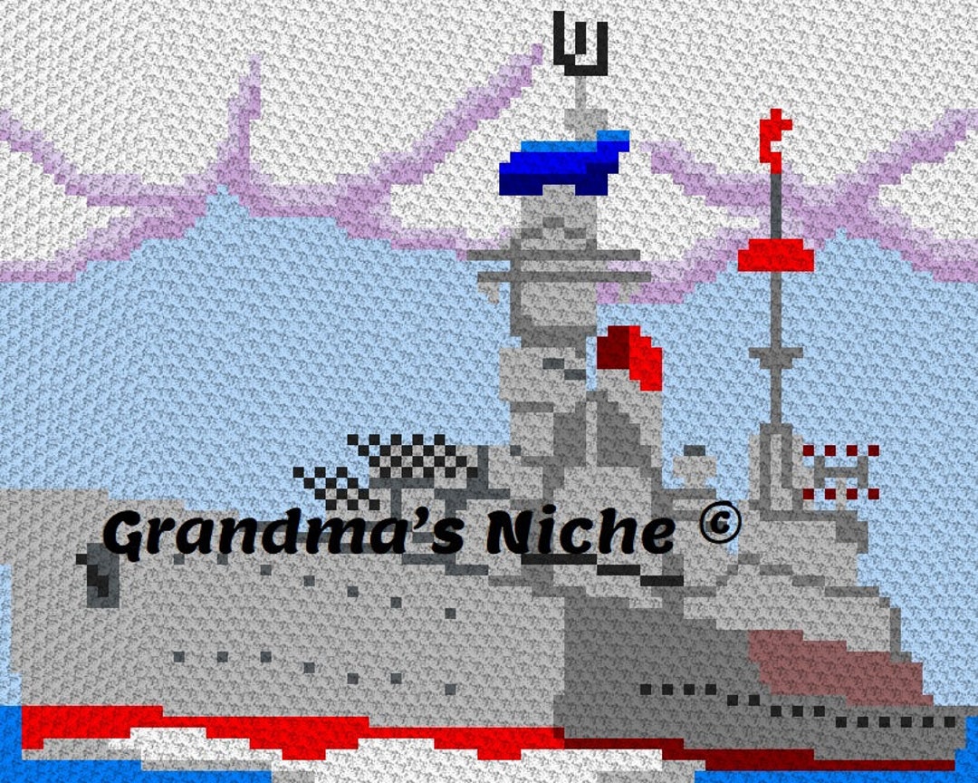 Big Ship Crochet Blanket C2C Pattern, written Instructions, Tunisian ...