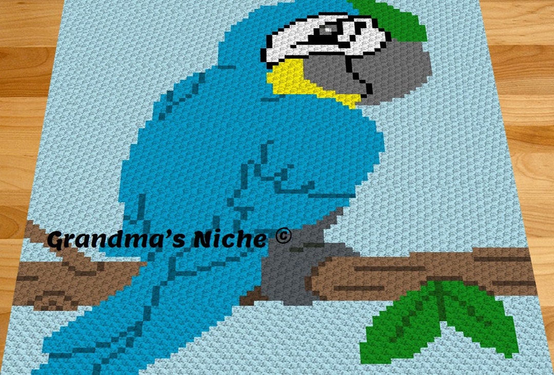 Parrot – Crochet Blanket C2C Pattern, Written Instructions, Tunisian ...