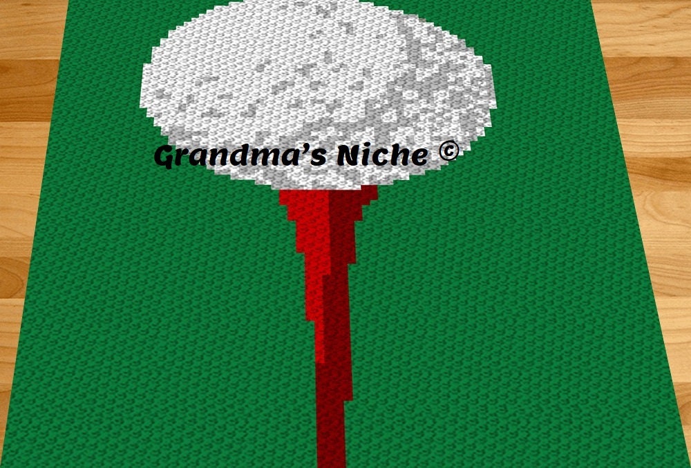 Golf Ball & Tee - Crochet Blanket C2C Pattern, “written Instructions ...