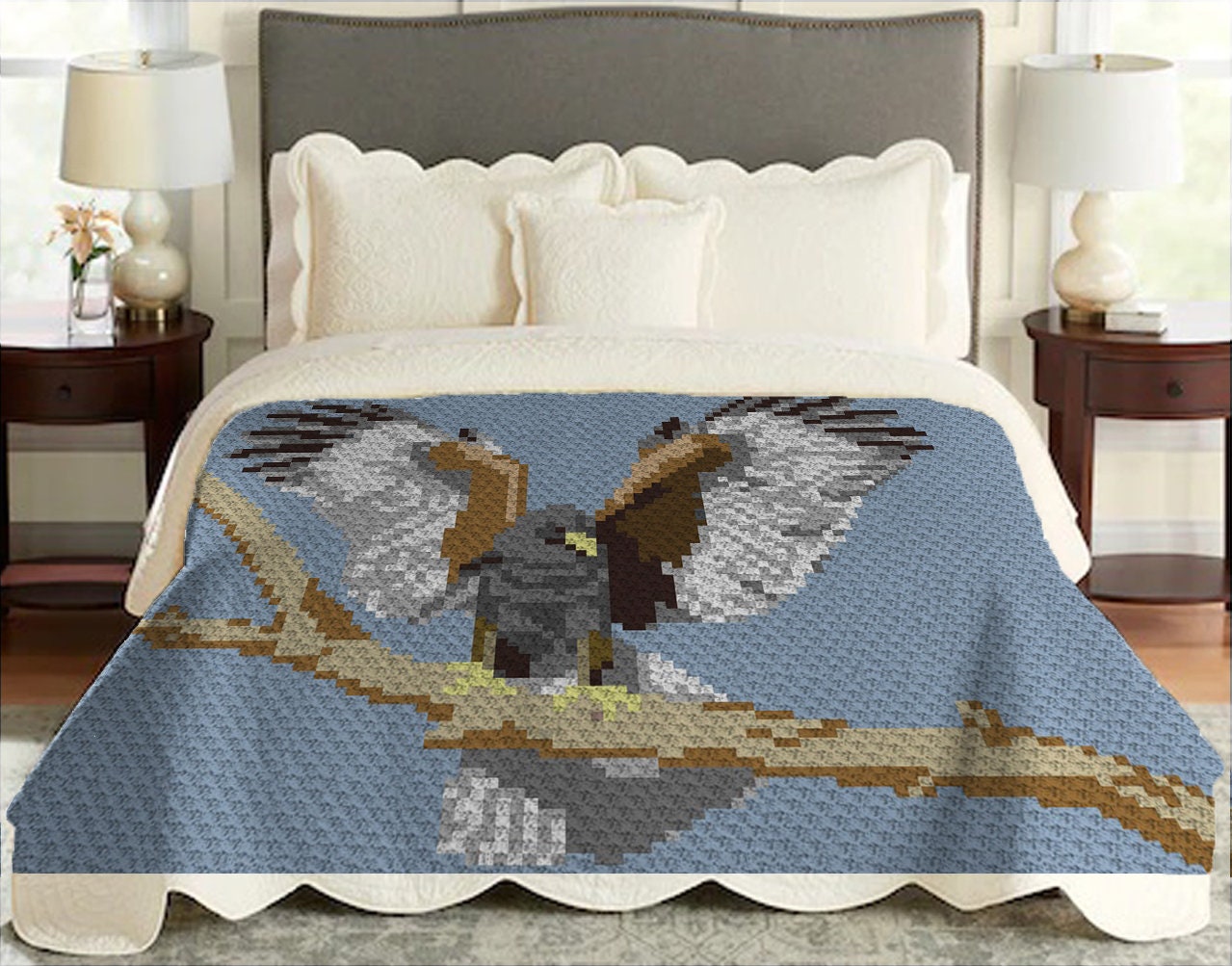 Harris Hawk Crochet Blanket C2C Pattern written - Etsy