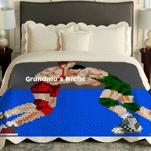 Wrestling - Crochet Blanket C2C Pattern, “written Instructions ...